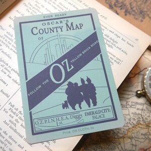 The Wizard of Oz - County Map Bookmark - Etsy