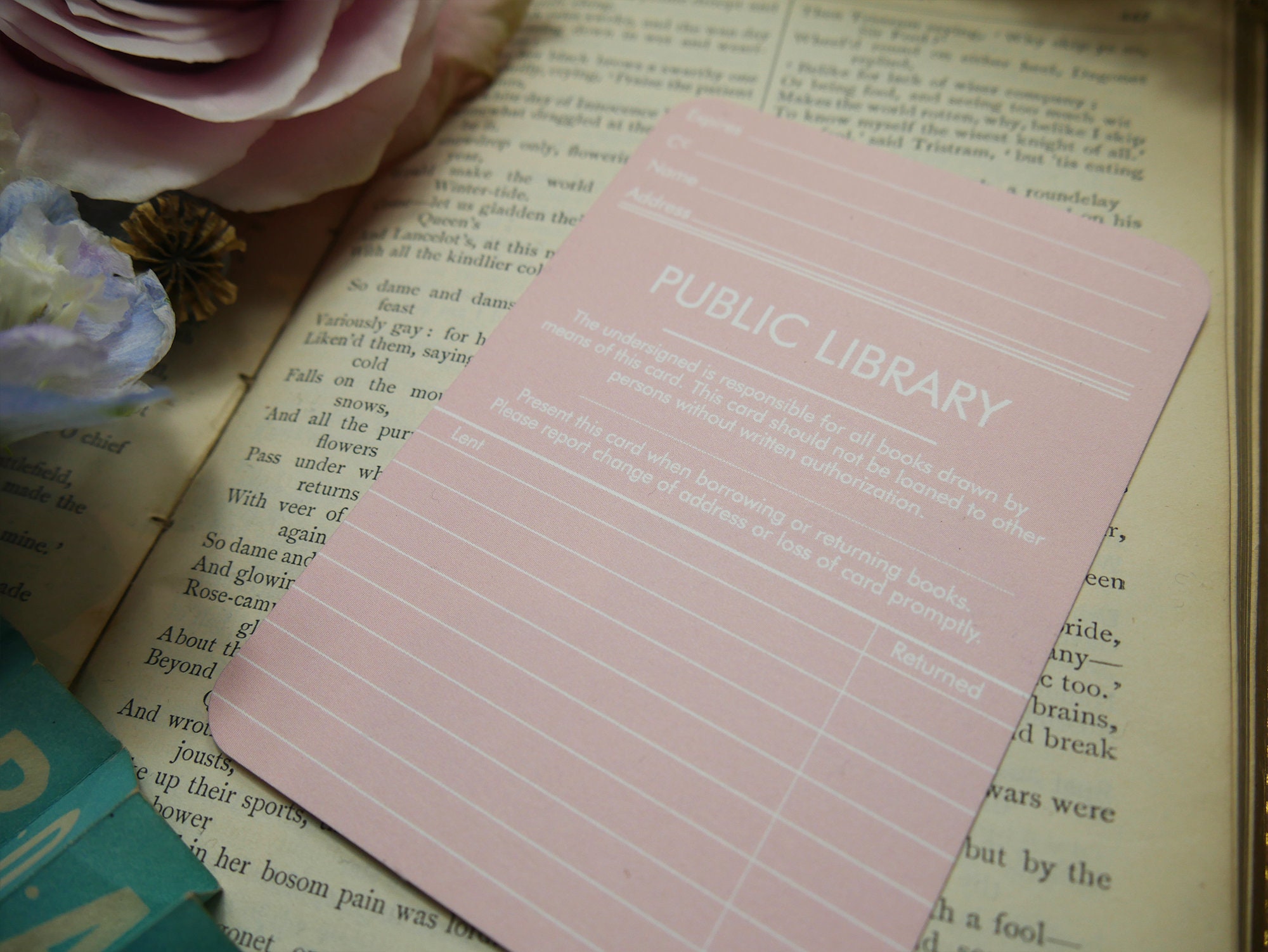 Library Card Book Tracker Bookmark - Etsy