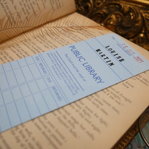 Old Fashioned Vintage Public Library Card Bookmark - Etsy