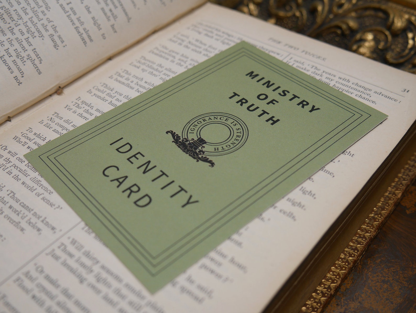 George Orwell's 1984 Bookmark Winston Smith's Employee ID - Etsy