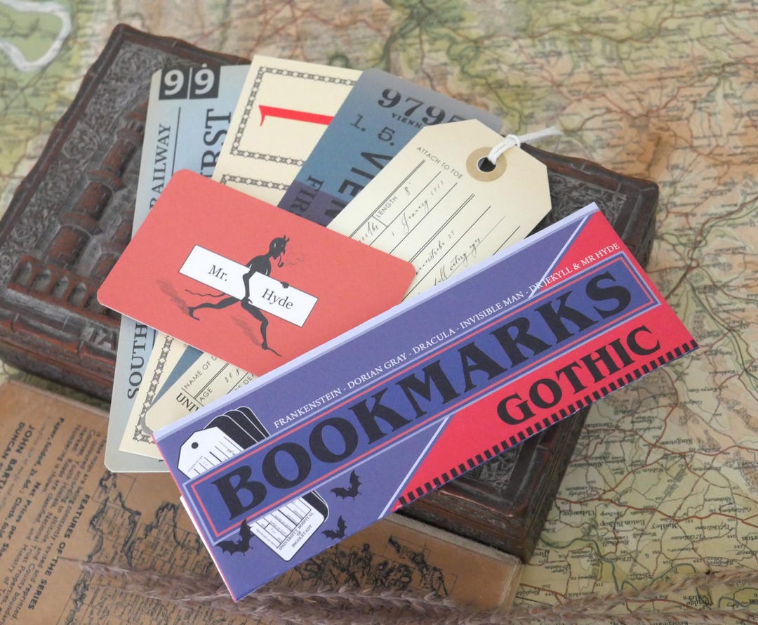 Gothic Bookmark Collection - Pack of Five, Frankenstein, Dr Jekyll ...