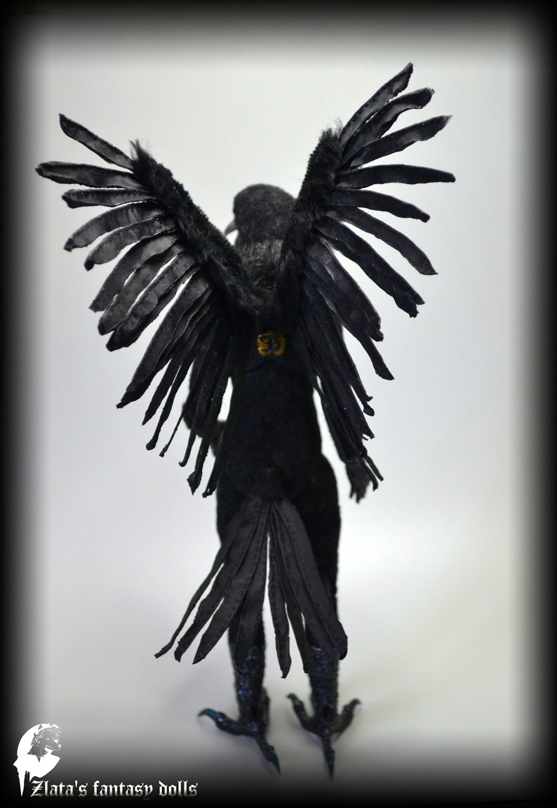 BJD Furry Crow Fantasy animal bjd Handmade bjd Art bjd | Etsy