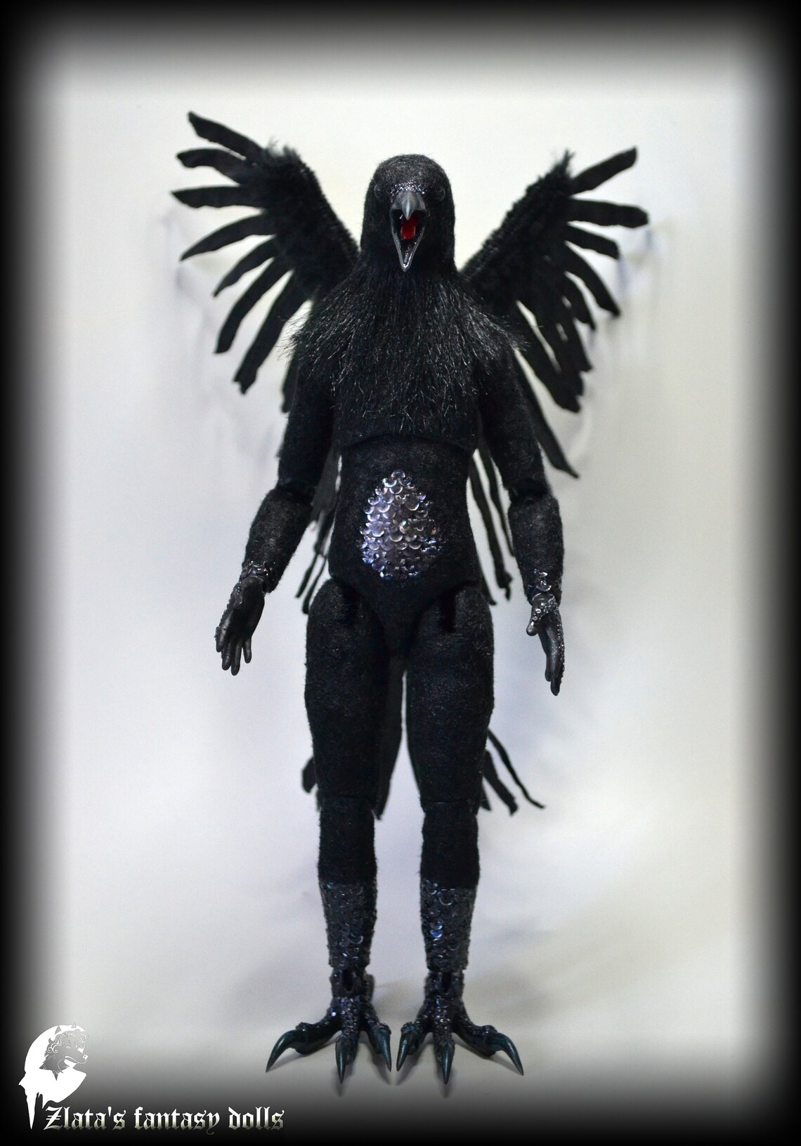 BJD Furry Crow Fantasy animal bjd Handmade bjd Art bjd | Etsy