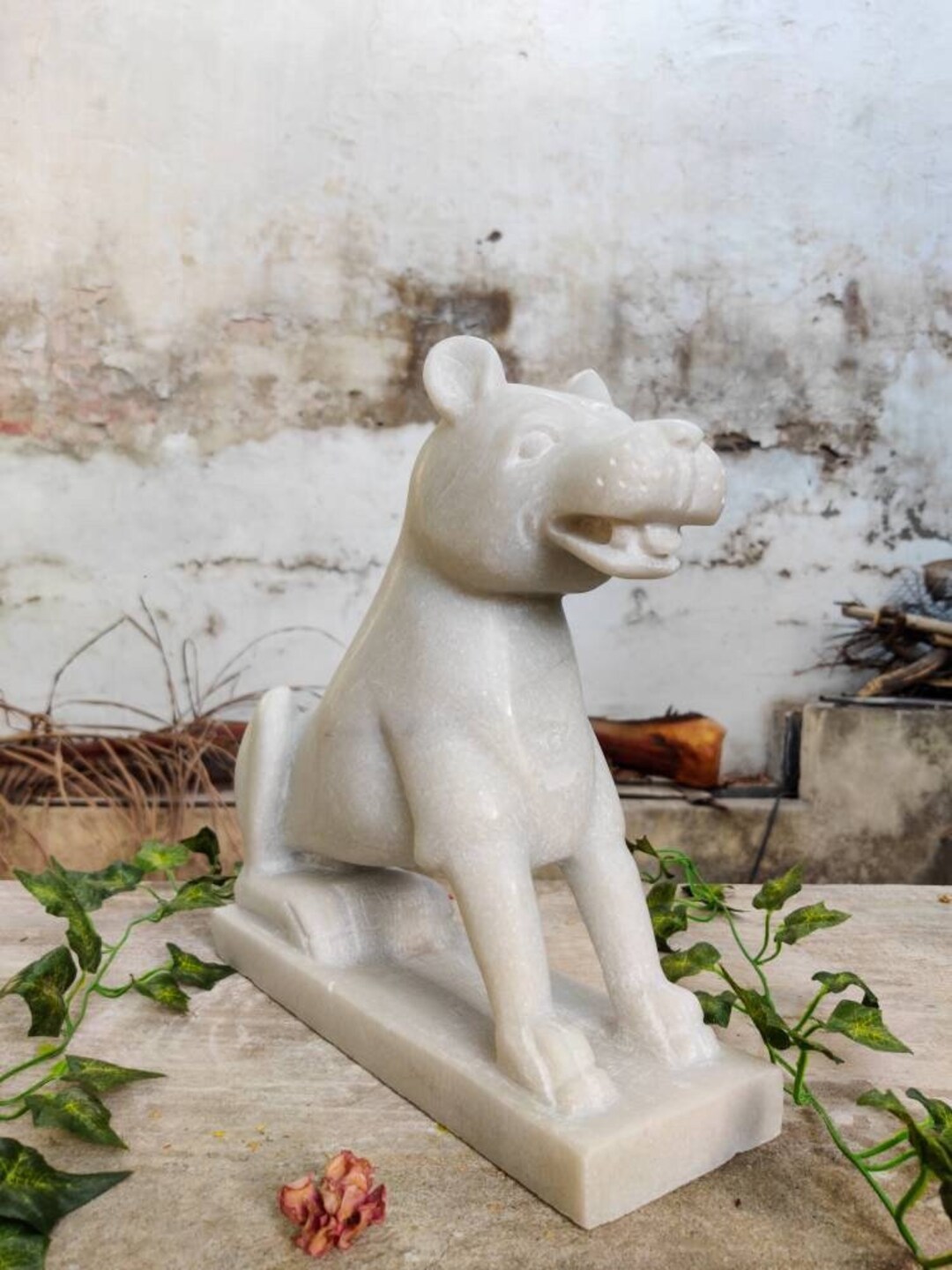 Dog Staue | Handcrafted Marble Statue | Collectibles | Antique ...