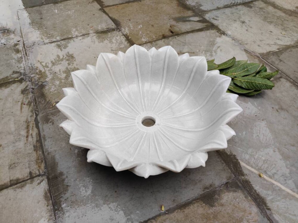 Natural Marble Counter Basin Handmade Stone Basin Vanity - Etsy