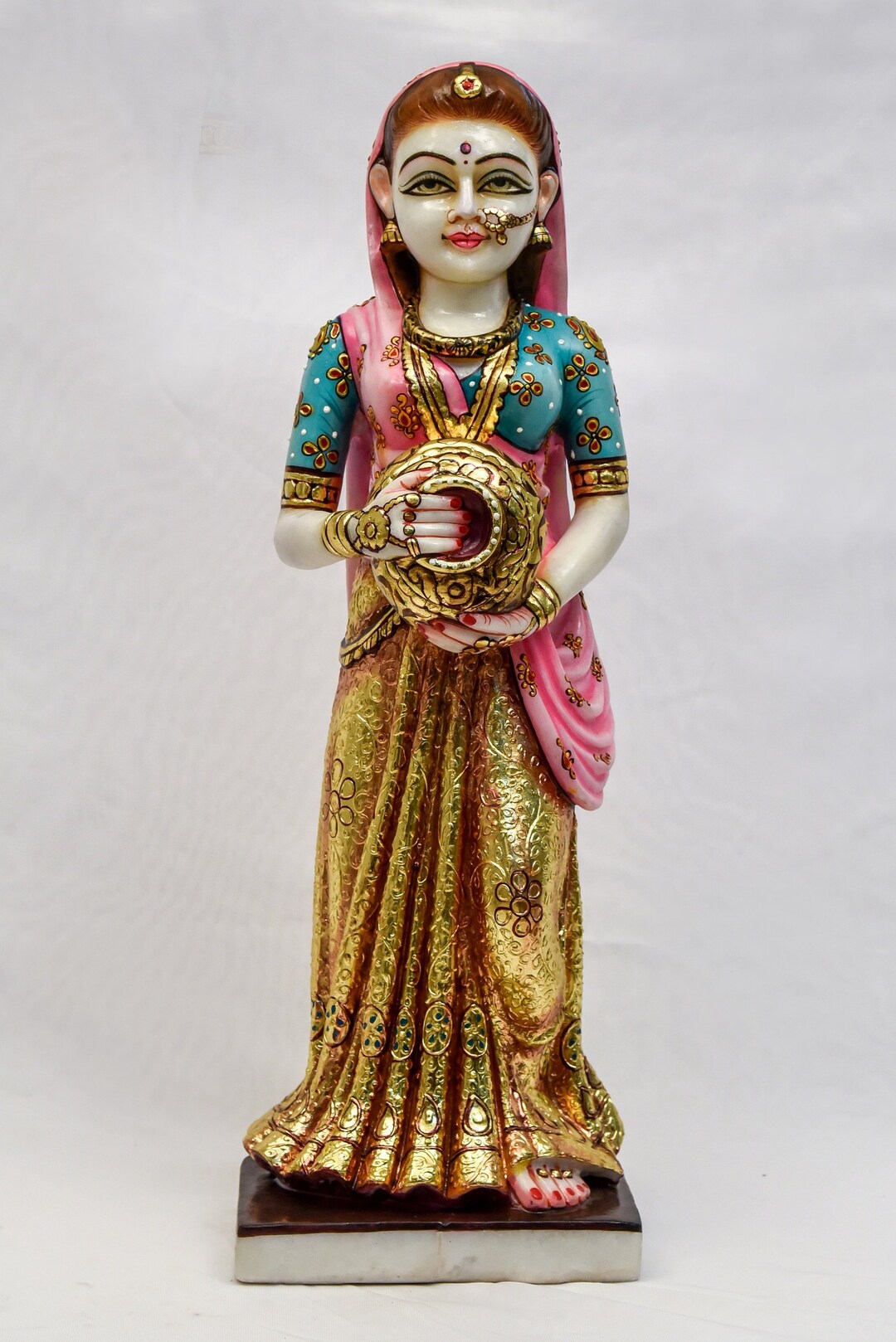 Handcrafted Woman Statue | Rajasthani Lady Statue | Sculpture | Art ...