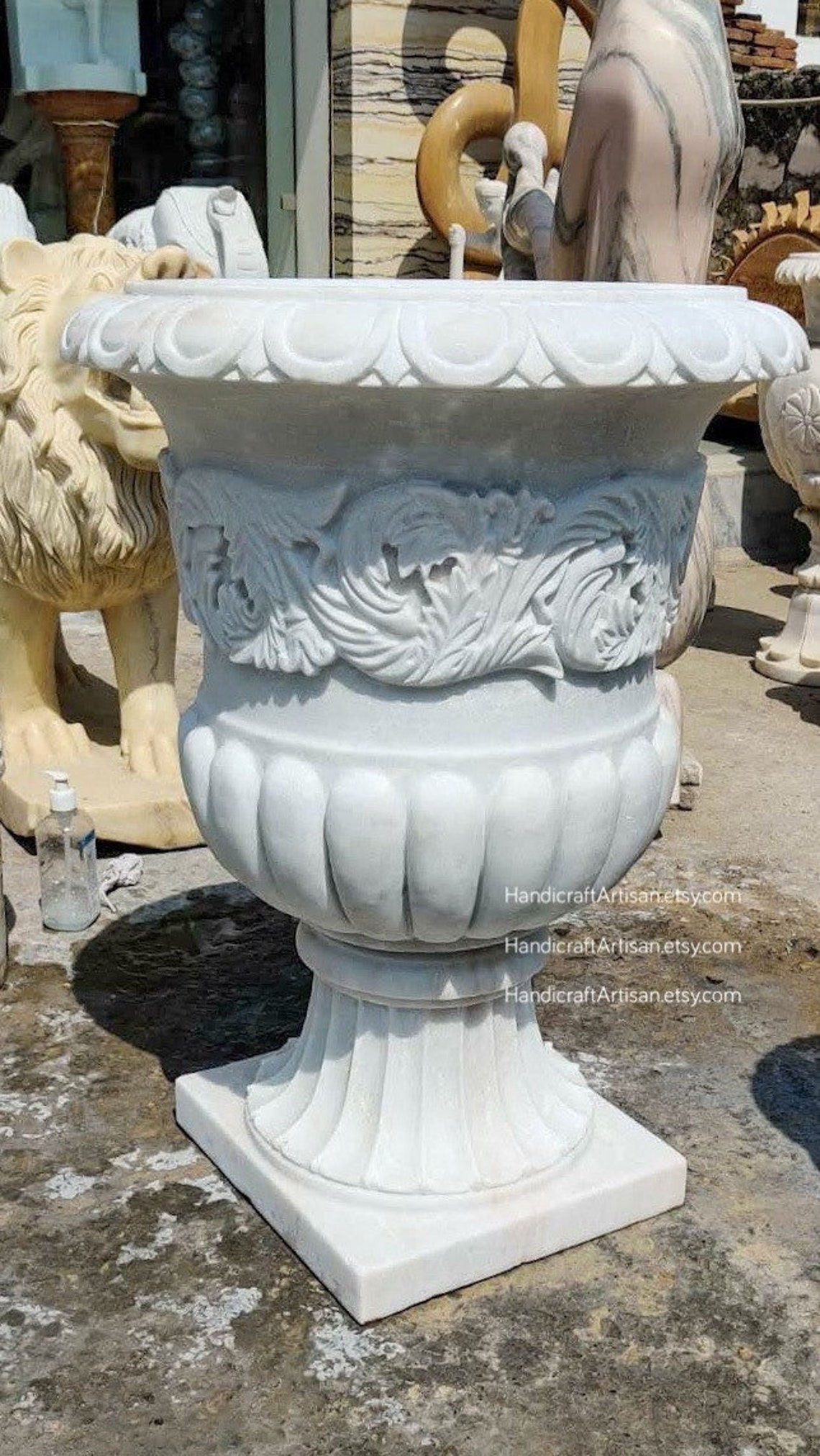 Decorative Marble Vase | Vintage | Antique | Home Decor - Etsy