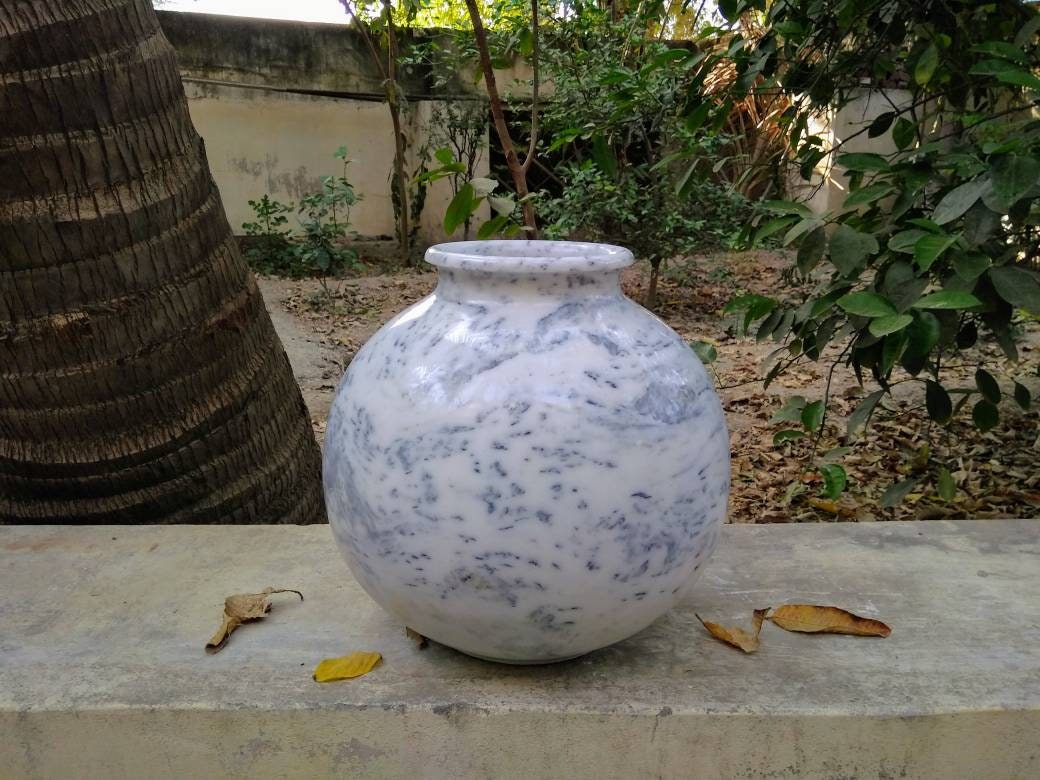 Decorative marble vases earthen vases vase decorative big | Etsy