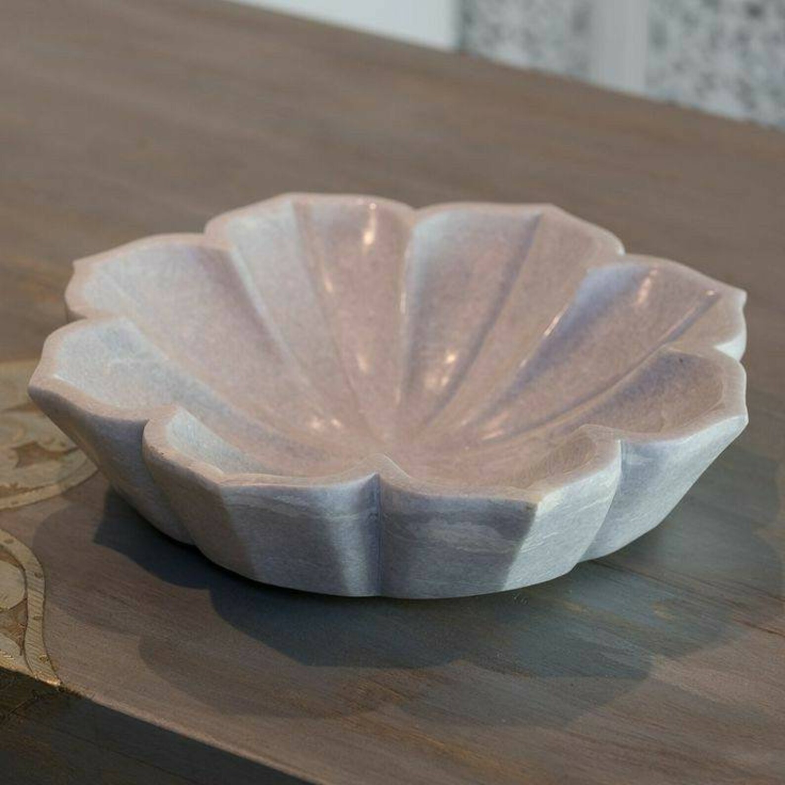 Decorative Marble Flower Bowl Handcarved Bowl Indian Marble Bowl Bowl ...