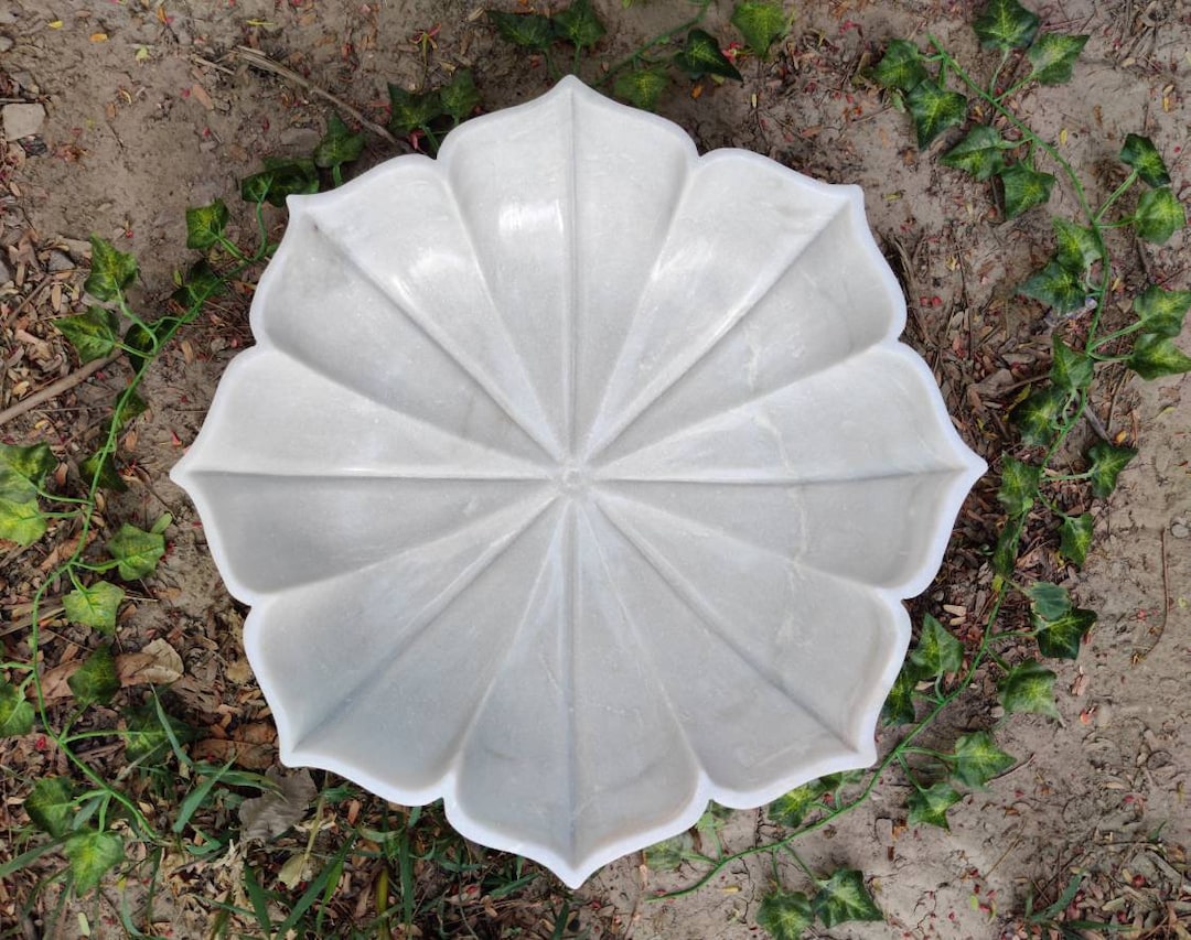 Decorative Marble Bowl | Flower Bowl | Handmade Bowl | Lotus Bowl ...