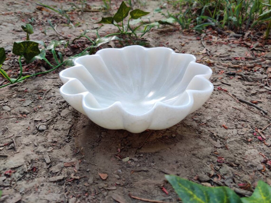 Decorative Flower Marble Bowl / Handcrafted Bowl / Birthday Gift - Etsy