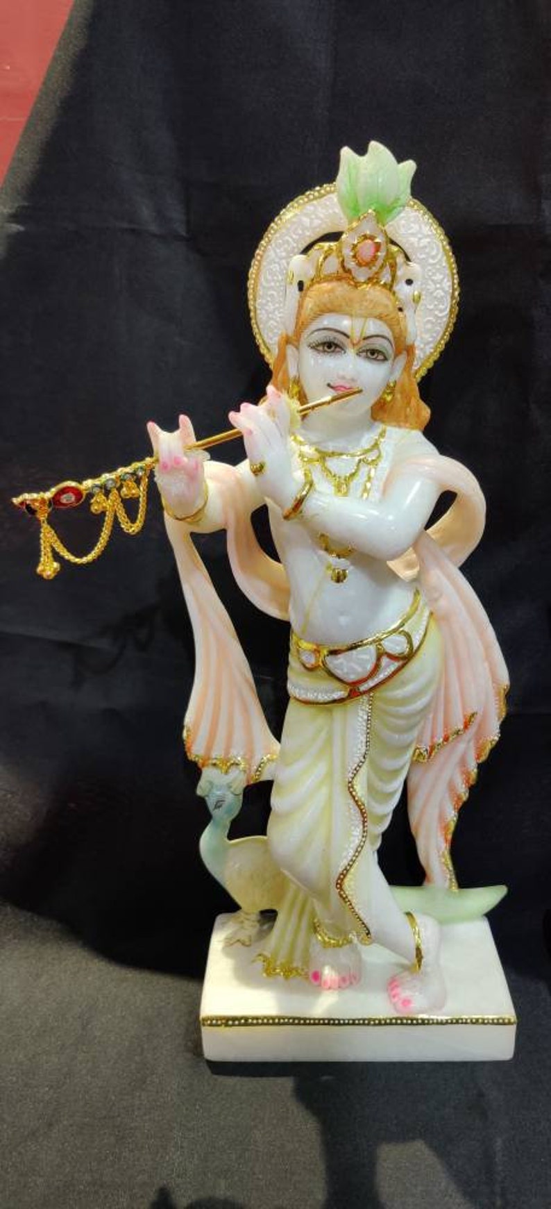 Radha Krishna White Marble Statue Lord Krishna Statue - Etsy