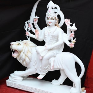 Goddess Durga Marble Statue - Etsy