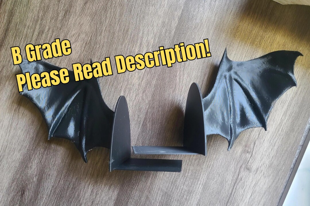 B GRADE Please Read the Description Bat Wing Bookends, Bat Winged Boys ...