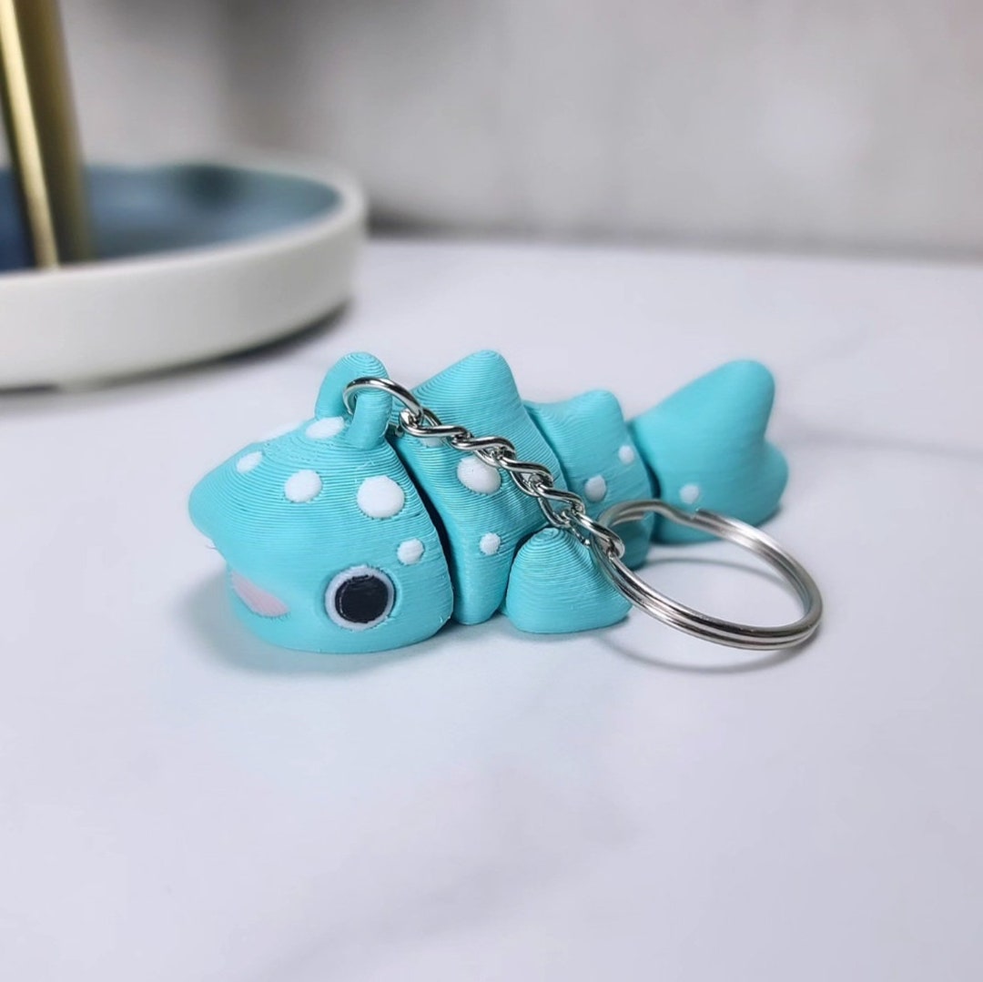Whale Shark Keychain, 3d Printed Whale Shark Keychain, Cute Keychains ...