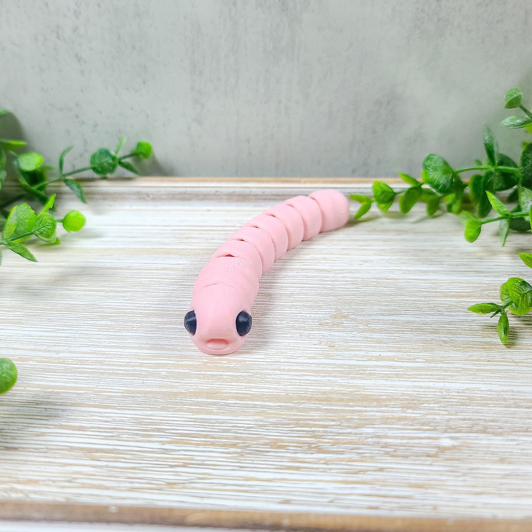 Cute Flexi Worm, Worm 3d Print, 3d Printed Worm - Etsy