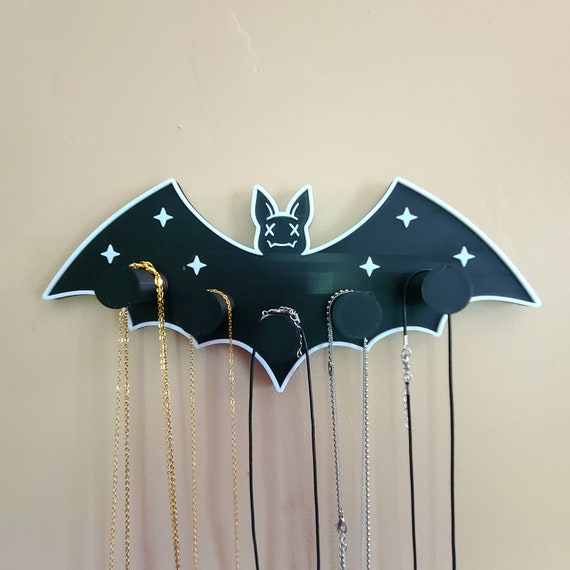 Bat Necklace Hangers Gothic Jewelry Organizer Gothic Necklace Holder Bat Wings Etsy