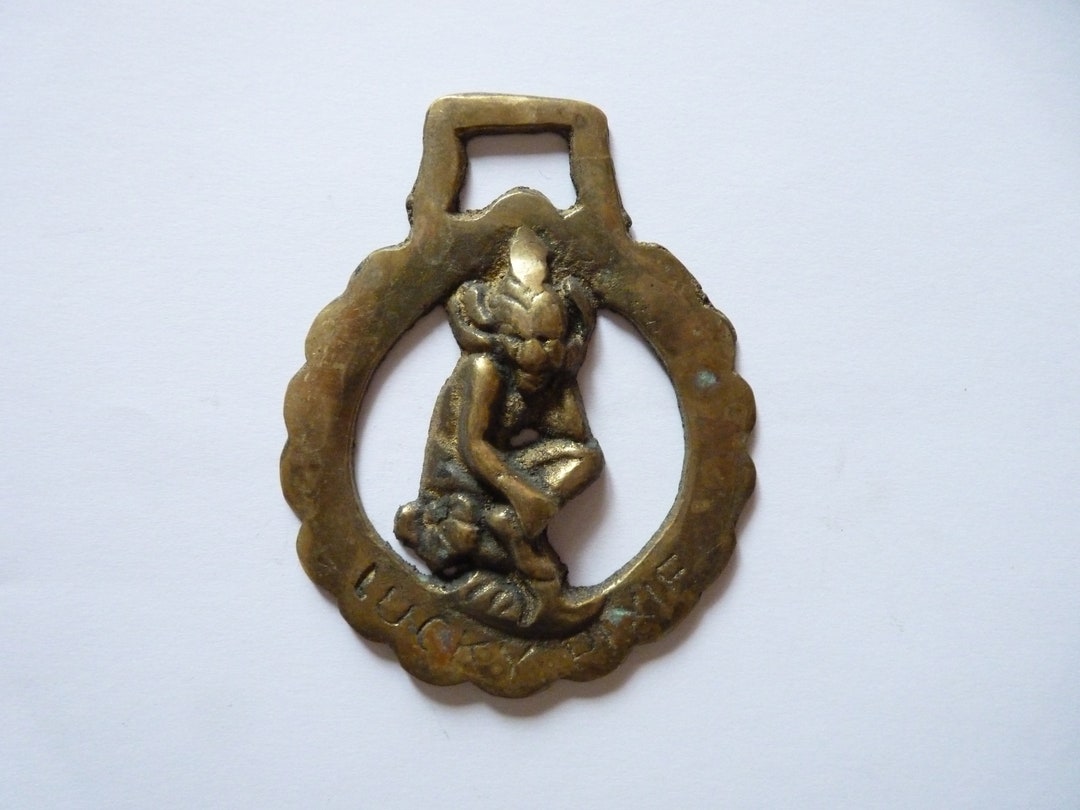 Vintage Horse Brass - Lucky Cornish Pixie Piskey - Etsy