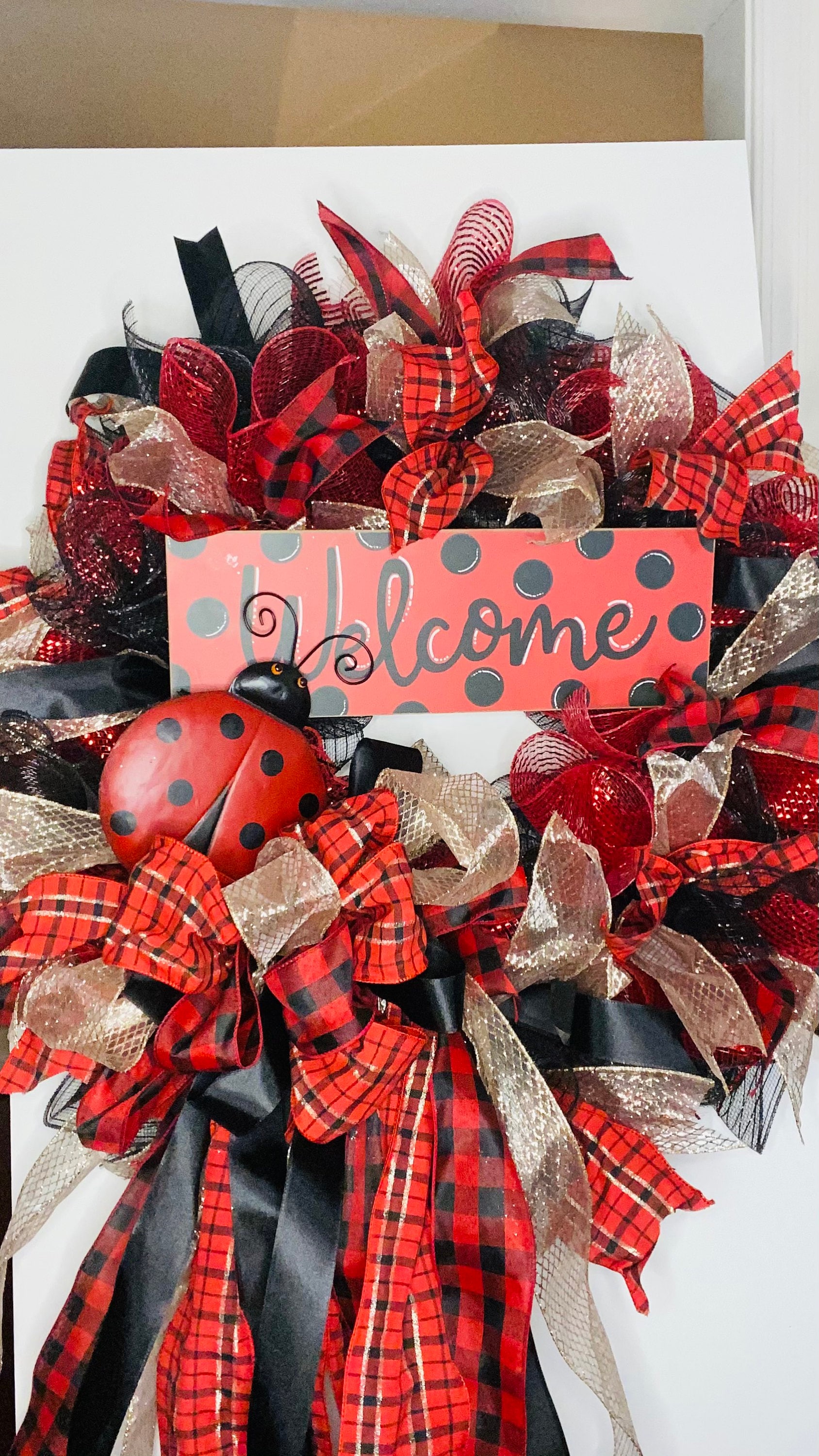 Ladybug Wreath - Etsy