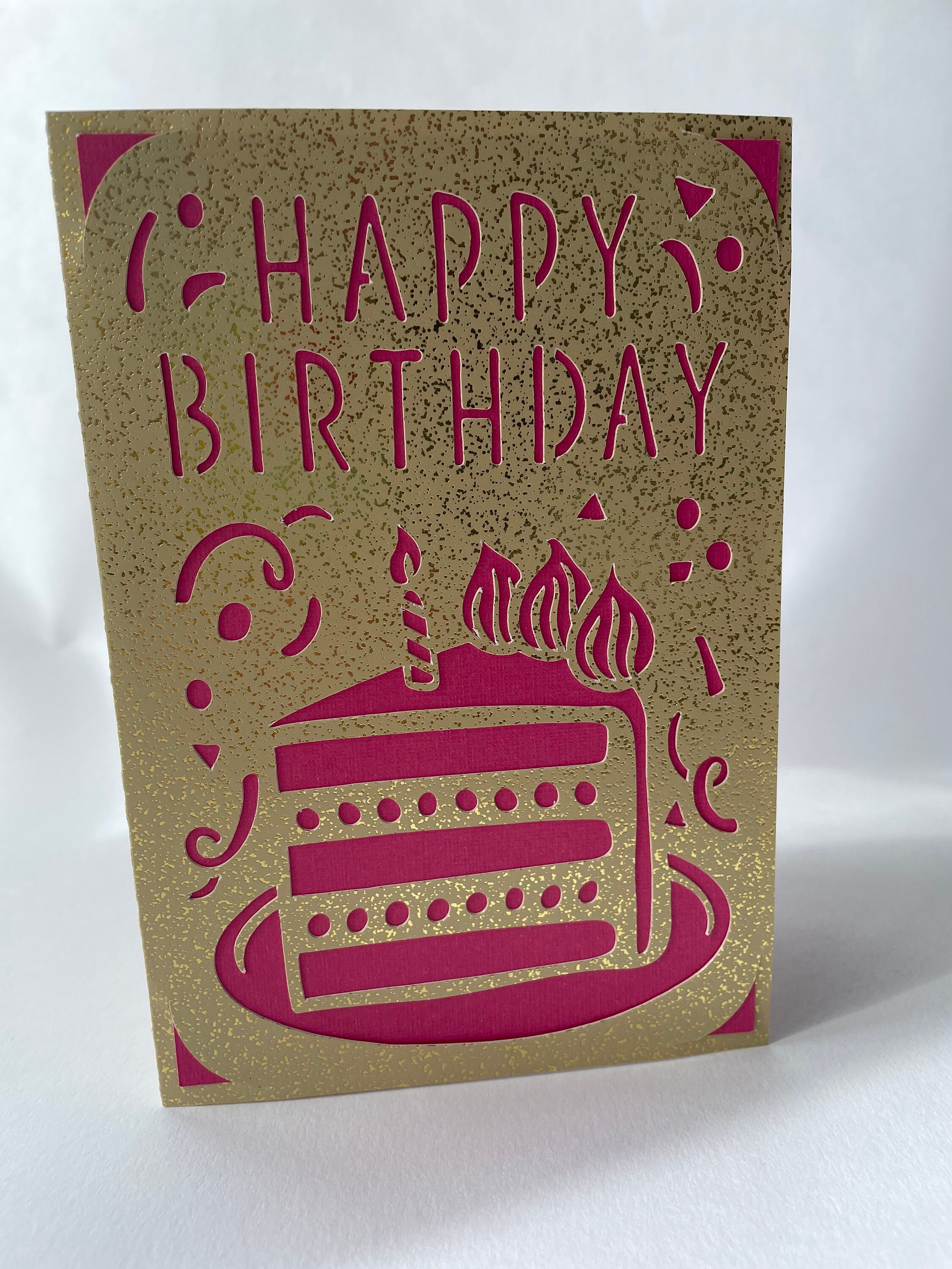 HAPPY BIRTHDAY Card White and Cream - Etsy Hong Kong