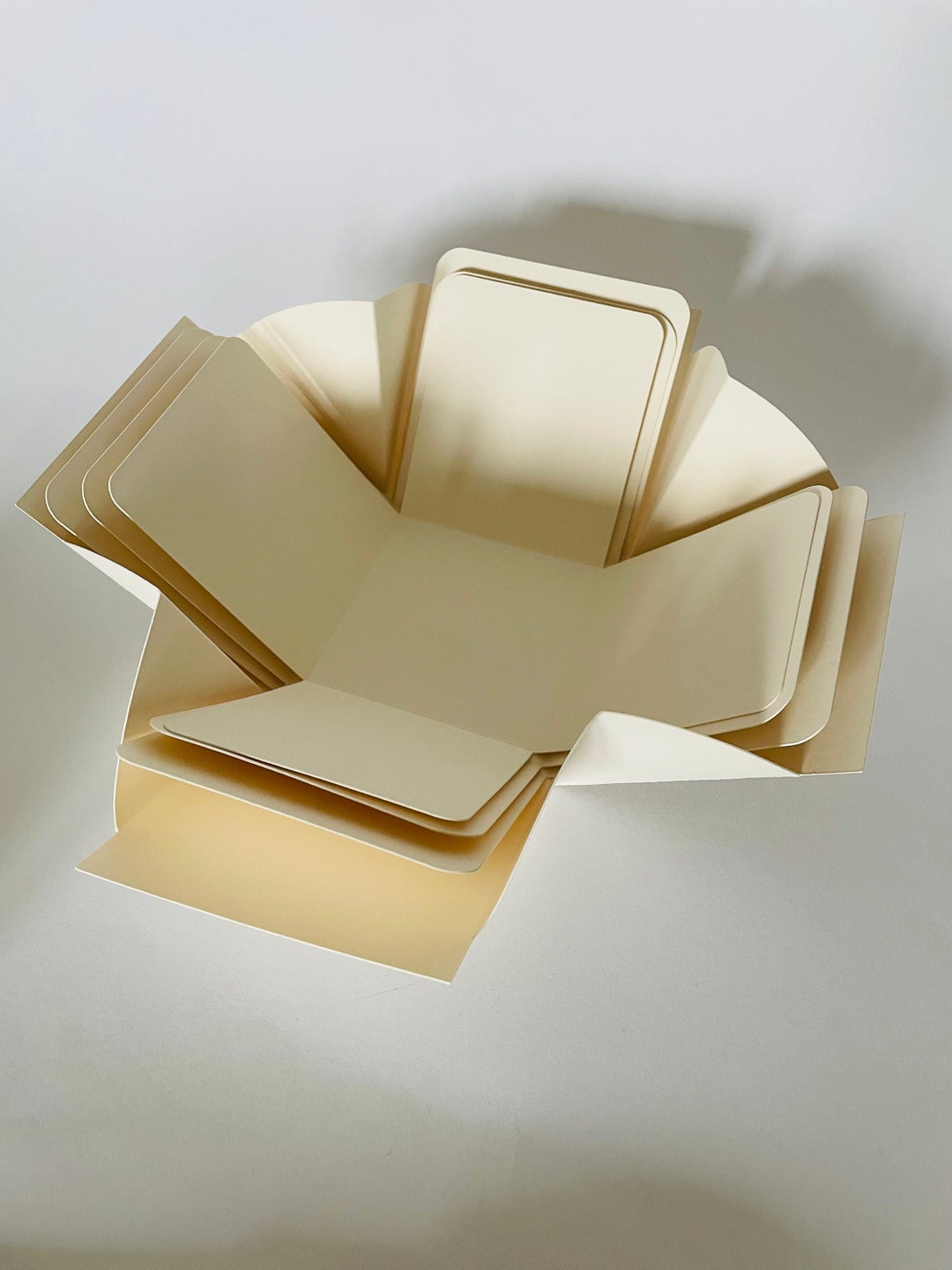 Explosion Box/ 4 Layers / Ivory Plain Box/ Perfect for Any Occasion ...