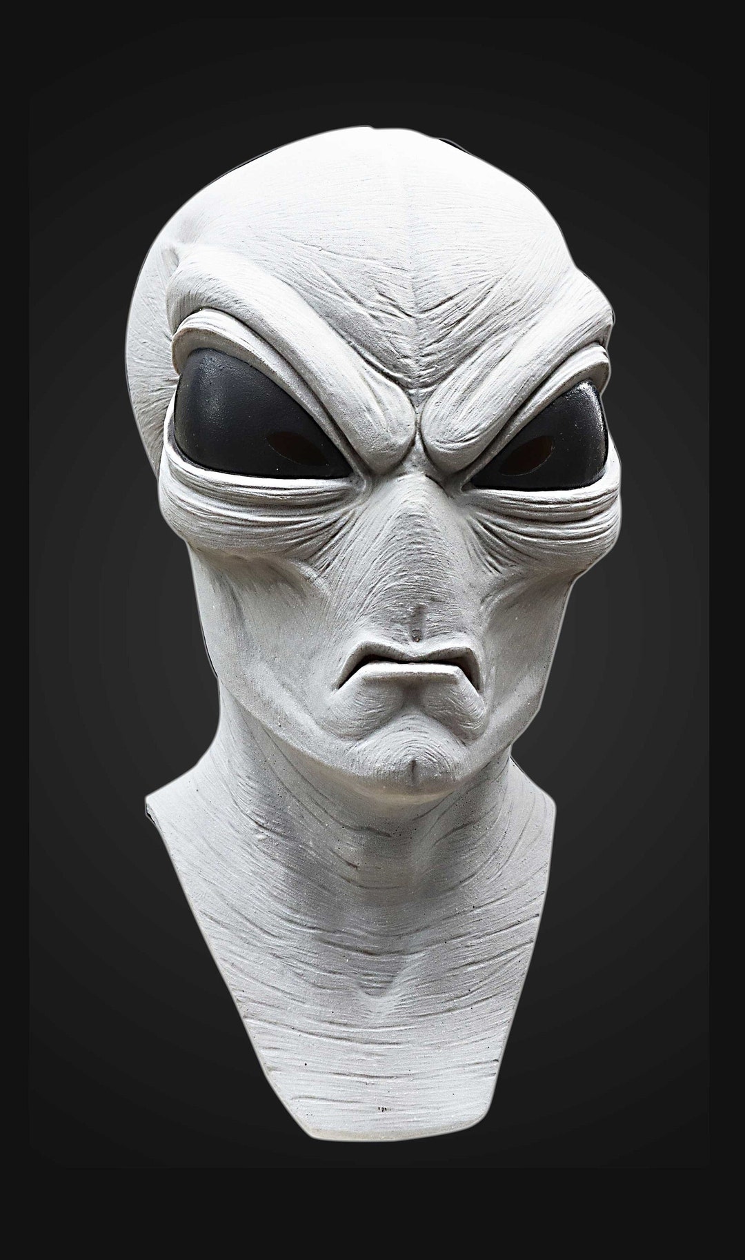 ALIEN grey Latex Collectors Mask WEARABLE Handmade Signed Numbered - Etsy