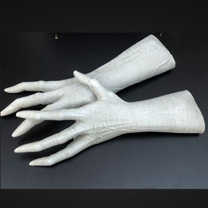 Grey Alien Latex Hands Gloves WEARABLE Handmade Signed Numbered - Etsy