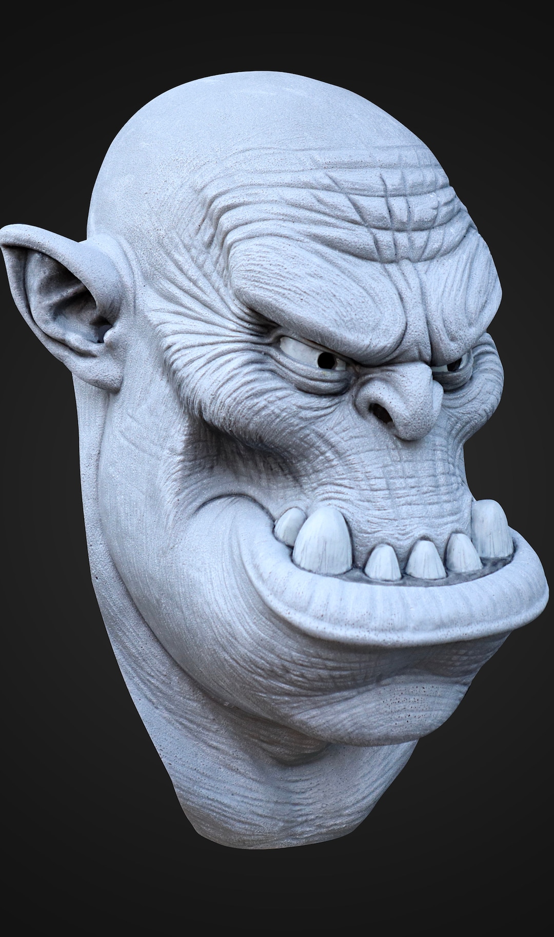 GRAY OGRE Latex Mask Wearable Handmade Signed Numbered - Etsy