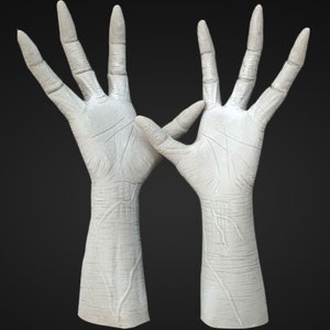 Grey Alien Latex Hands Gloves WEARABLE Handmade Signed Numbered - Etsy