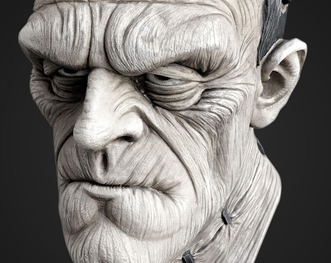 Frankenstein Deluxe Latex Mask WEARABLE - Handmade - Signed + Numbered ...