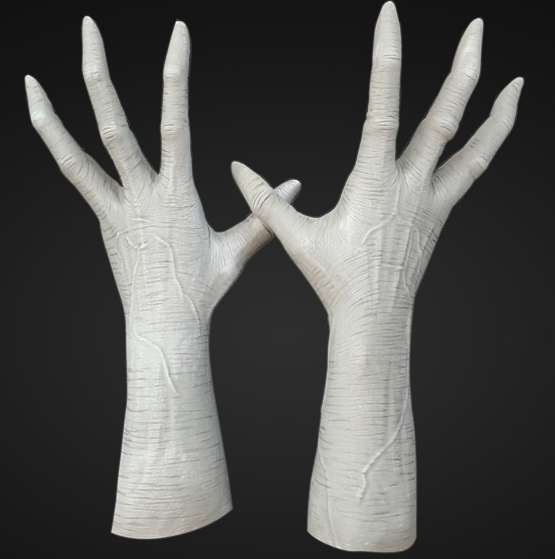 Grey Alien Latex Hands Gloves WEARABLE Handmade Signed Numbered - Etsy