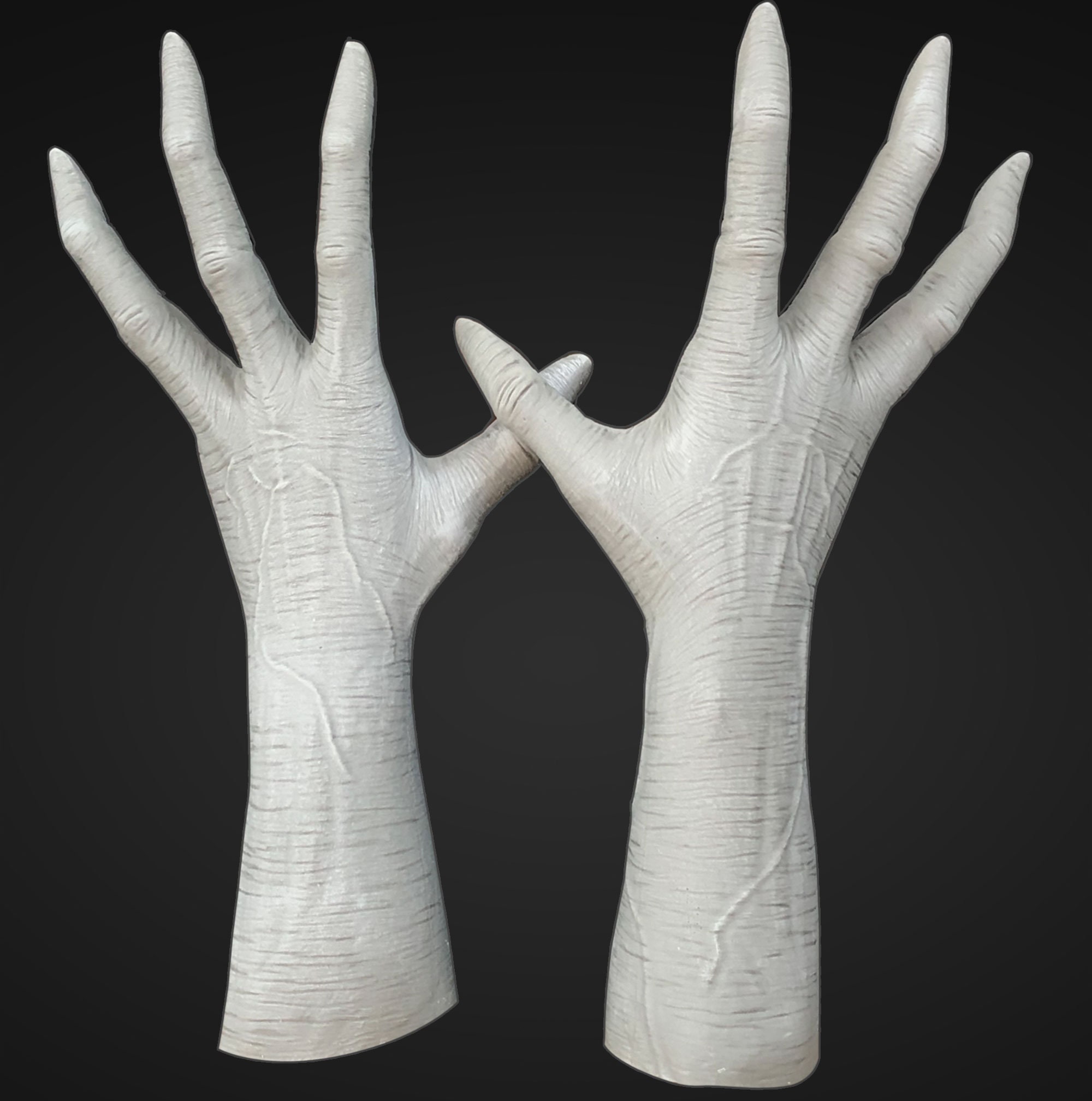 Grey Alien Latex Hands Gloves WEARABLE Handmade Signed - Etsy Australia