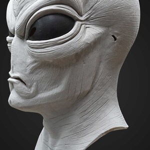 ALIEN grey Latex Collectors Mask WEARABLE Handmade Signed Numbered - Etsy