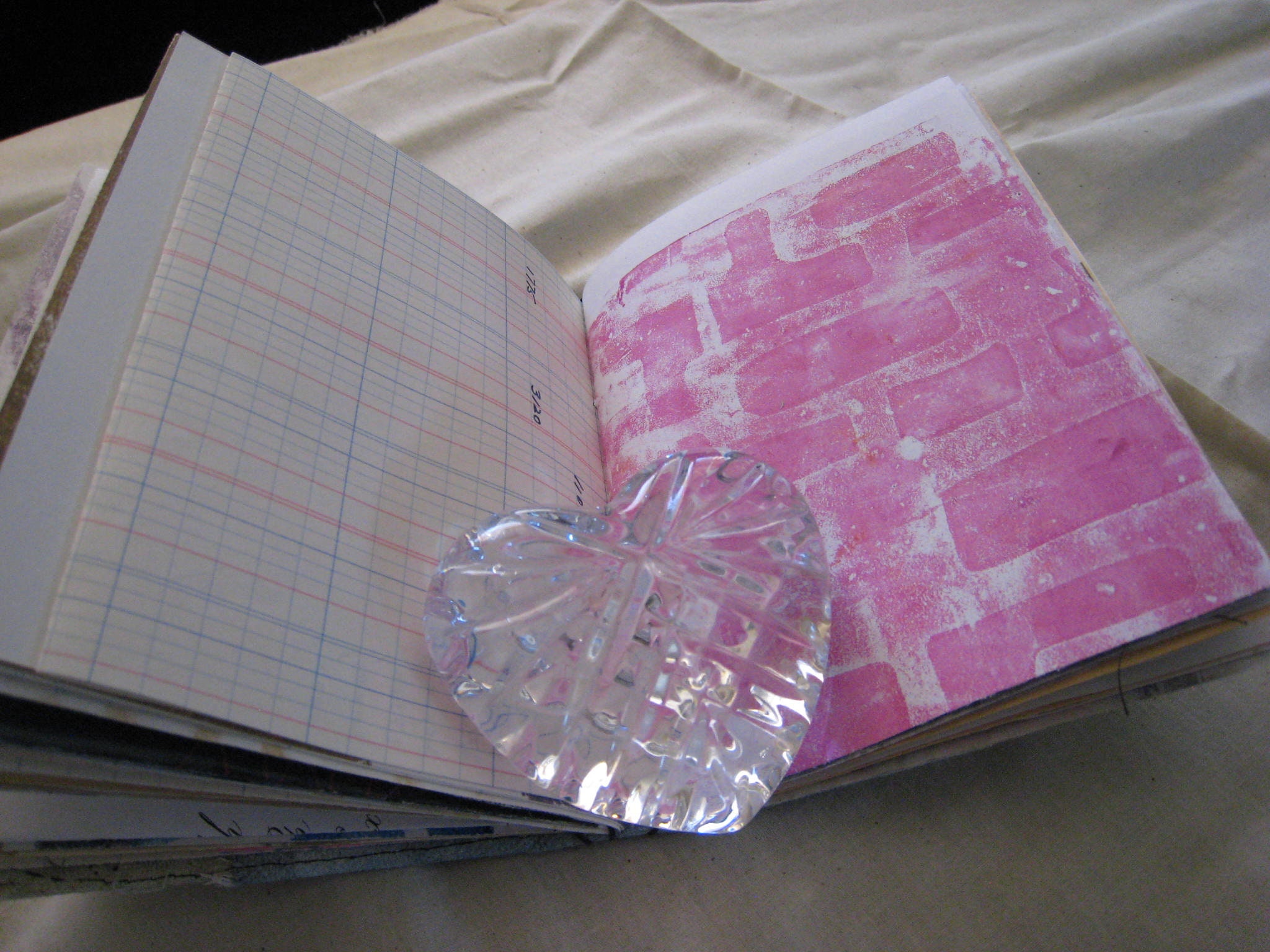 Canvas Journal Cut Out Spine-Dusty | Etsy