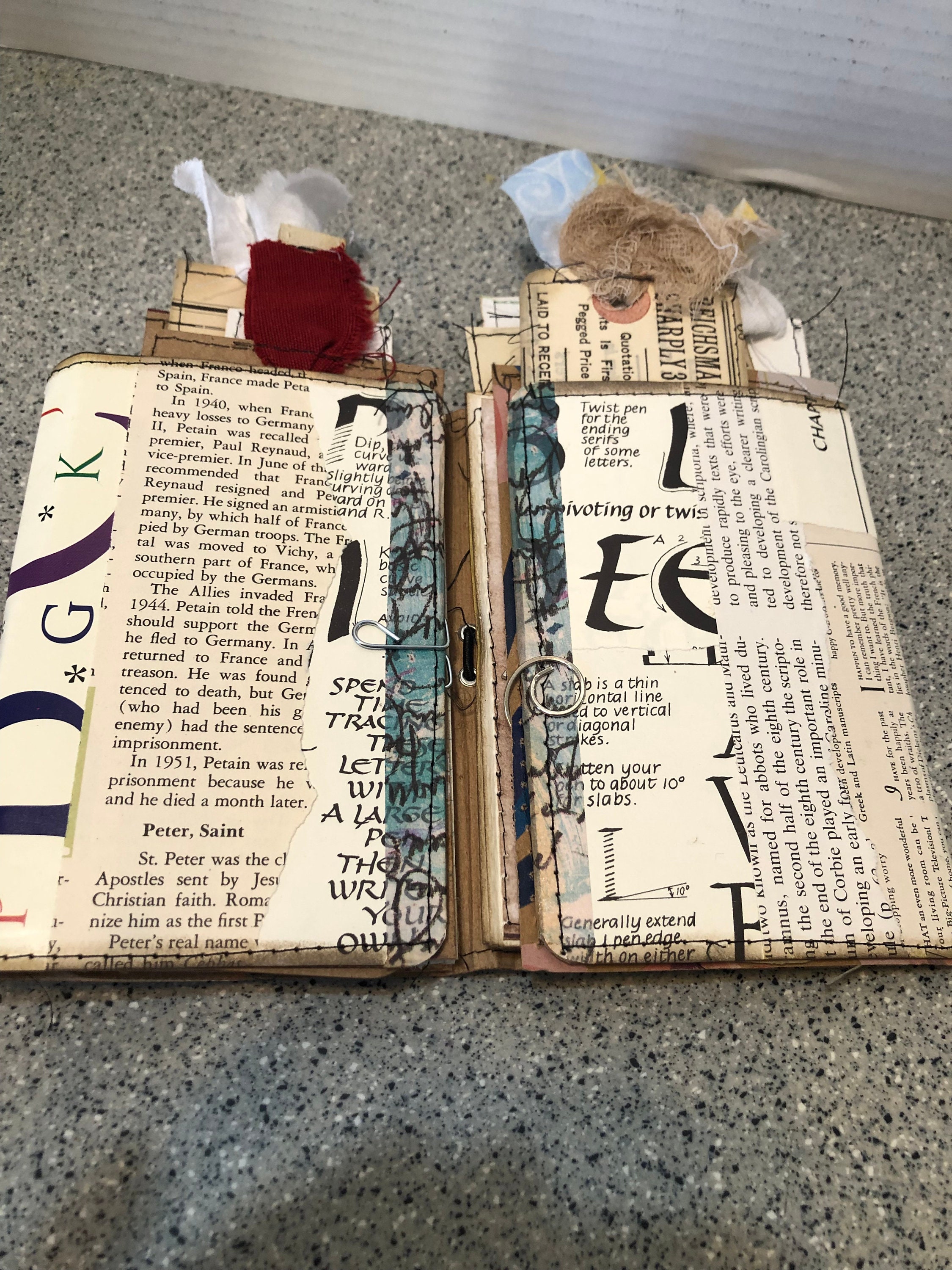 Four Fold Collaged Junk Journal - Etsy