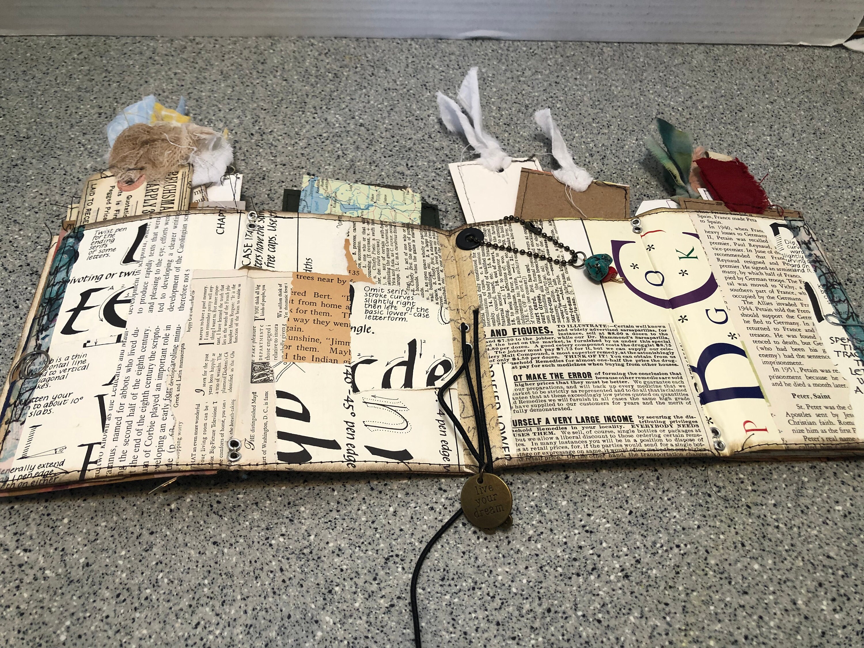 Four Fold Collaged Junk Journal - Etsy