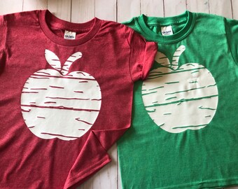 Apple Shirt for Girl - Etsy