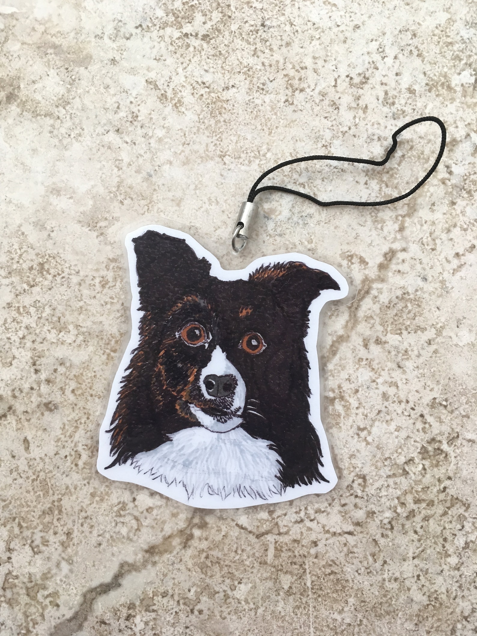 Personalized Laminated Pet Keychain hand-drawn - Etsy