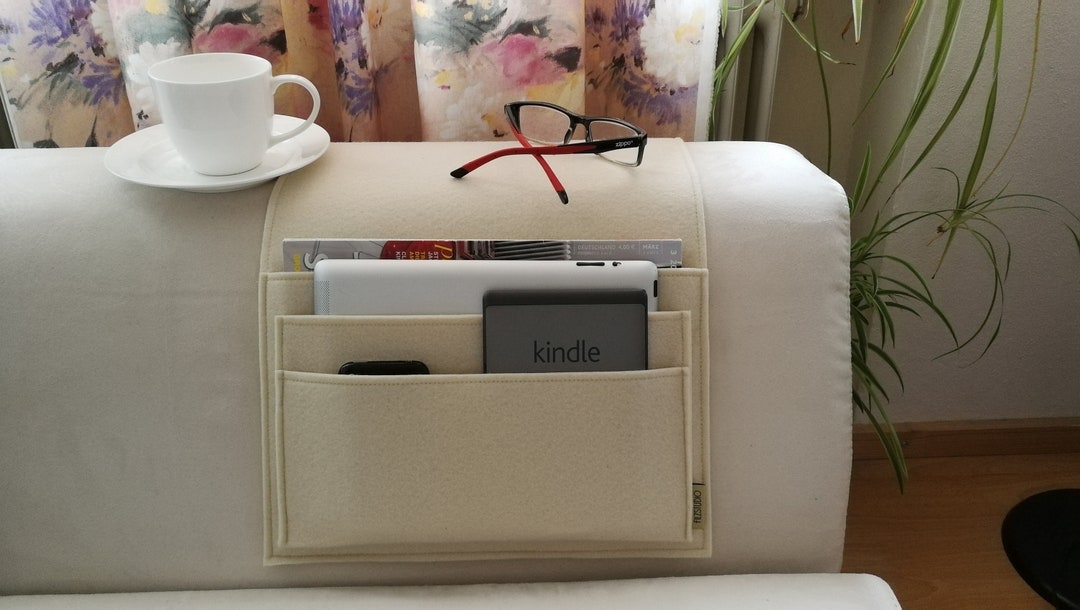 Wool Felt Sofa Bags, Sofa Butler, Sofa Organizer, Couchbutler, Couch ...