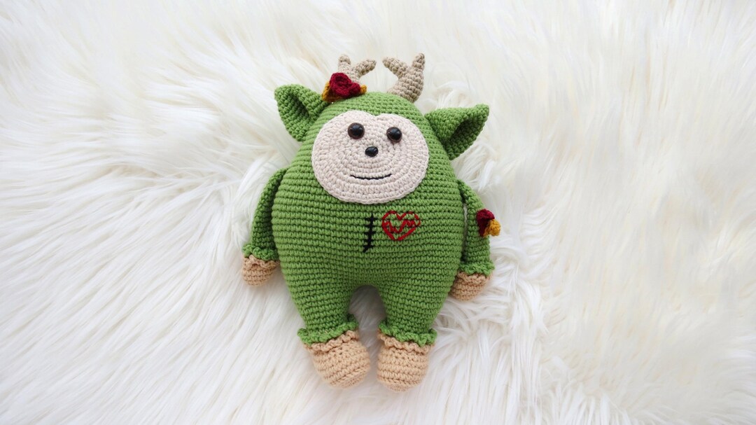 Heart Warrior Forest Monster Stuffed Organic Baby Toy Scar Buddy ...