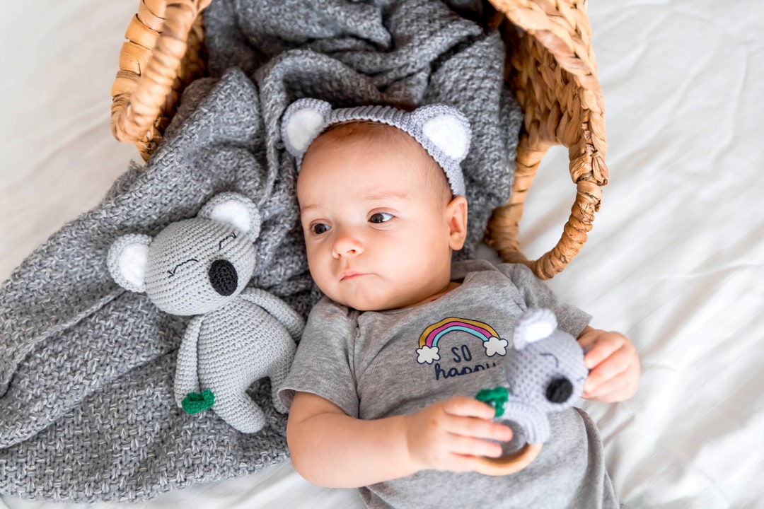 Stuffed Koala Gift for New Nephew or Niece. Australian Crochet Animals ...