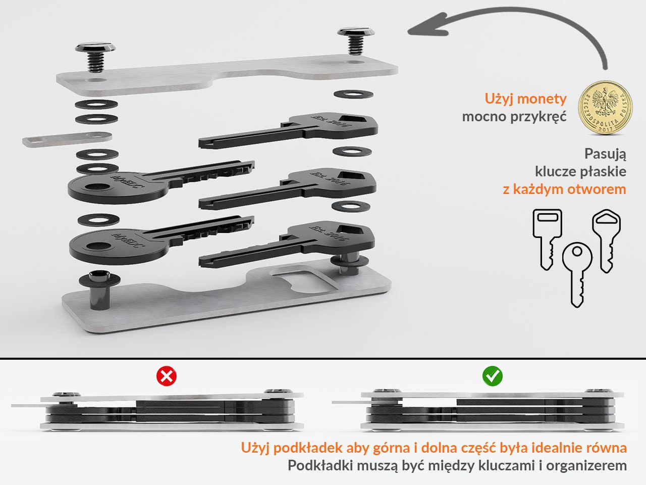 Myedc Elegant Key Organizer With Bottle Opener / Stainless Steel EDC ...