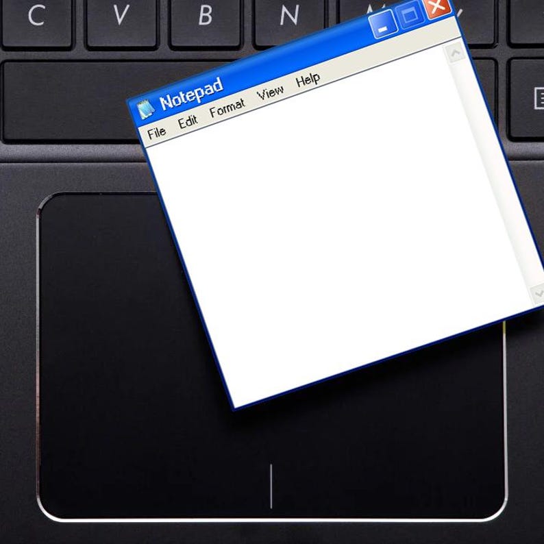Windows XP Notepad Y2k Sticky Notes - Retro Tech Design, Office Decor ...