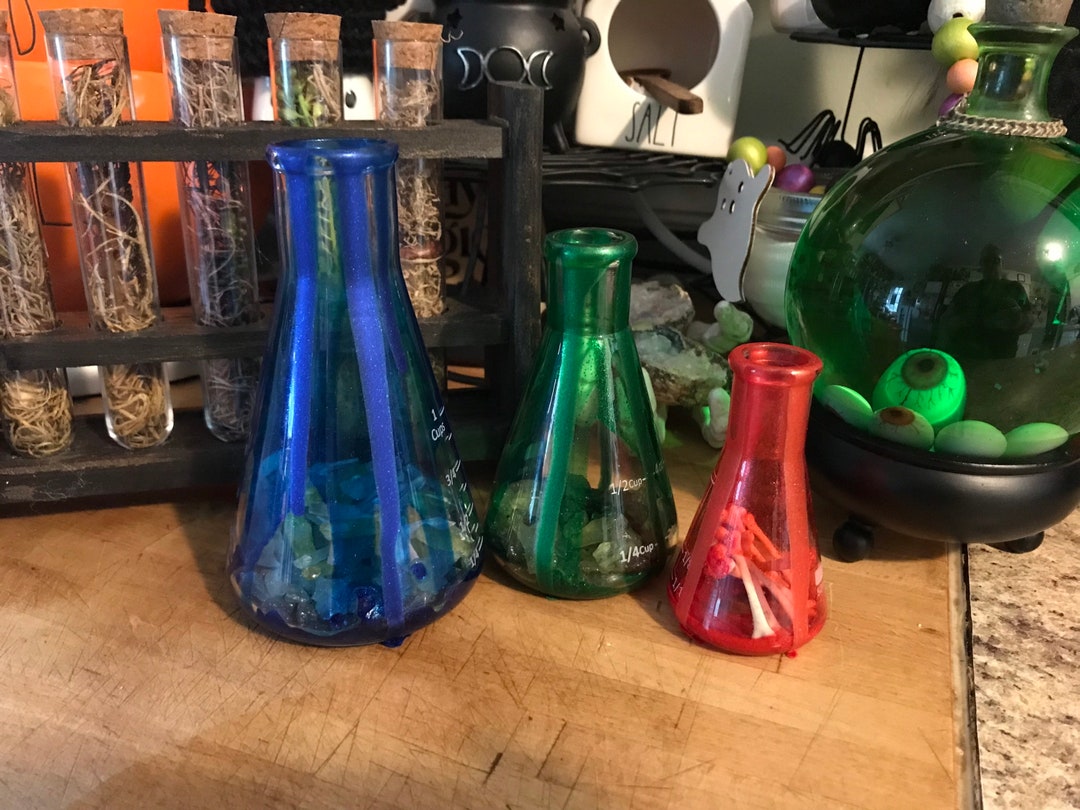 Potion Bottle Beaker Set-rae Dunn Inspired Tiered Tray Home Accent ...