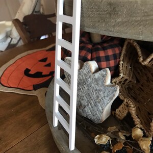 Mini Ladder in Brown-tiered Tray Home Accent Decor Miniature Blanket ...