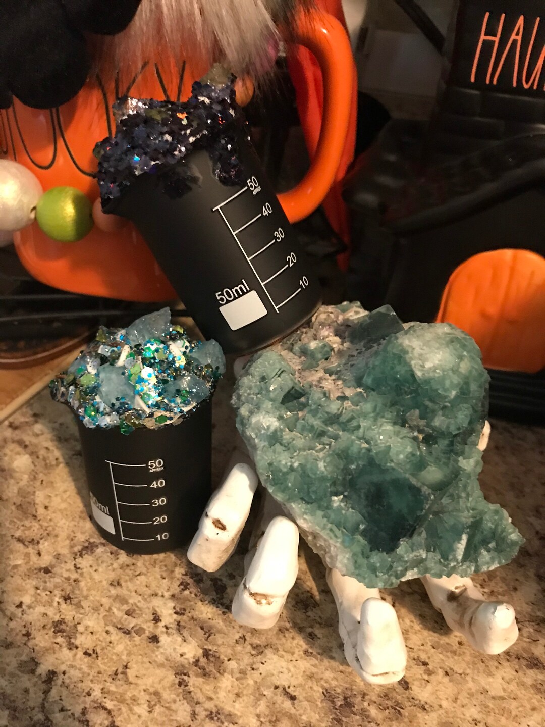 Black and Green Potion Pour Sparkles Beakers-faux Fake Potions - Etsy