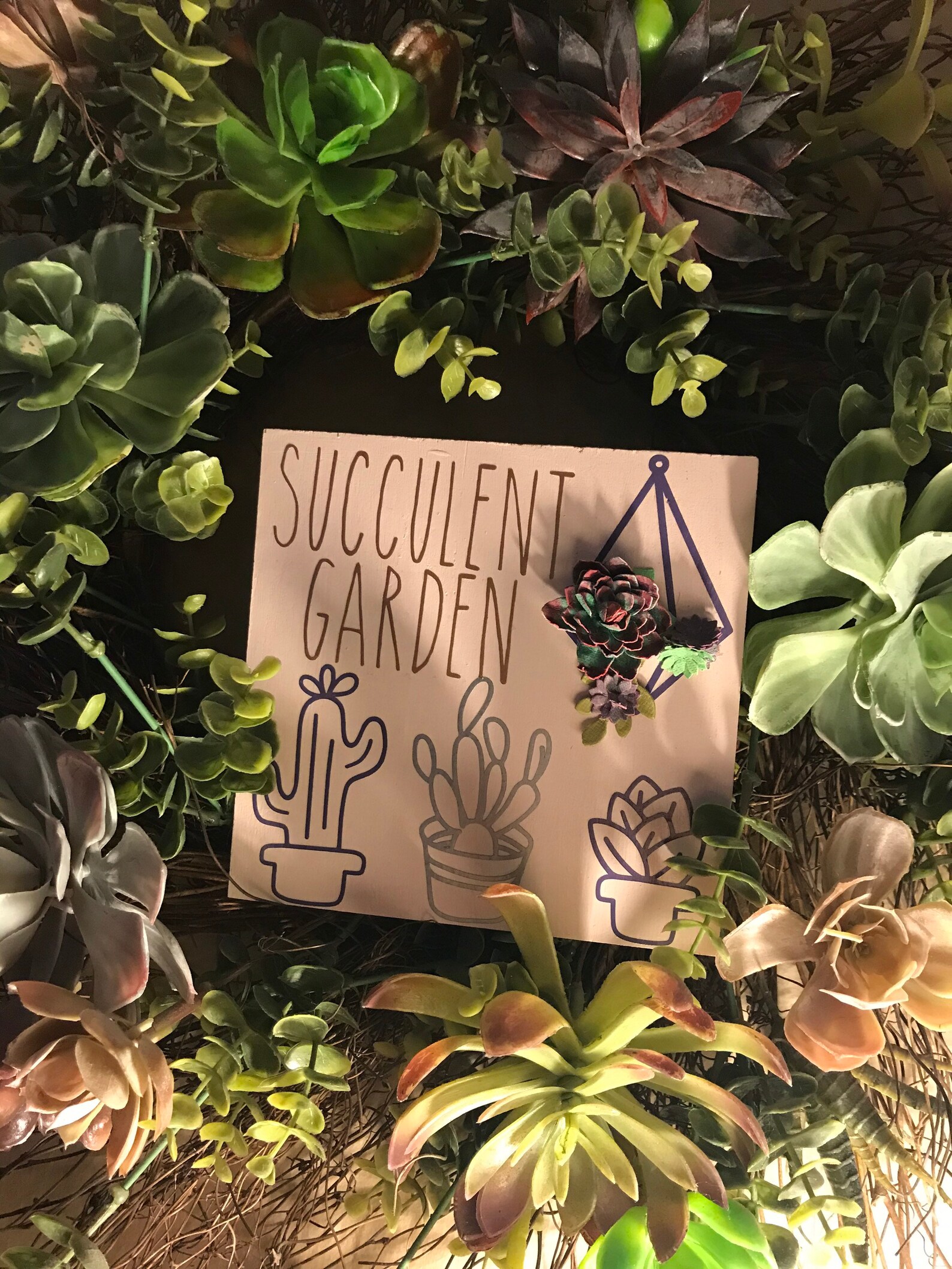 Succulent Garden Wooden Sign-sign Only-rae Dunn Inspired - Etsy