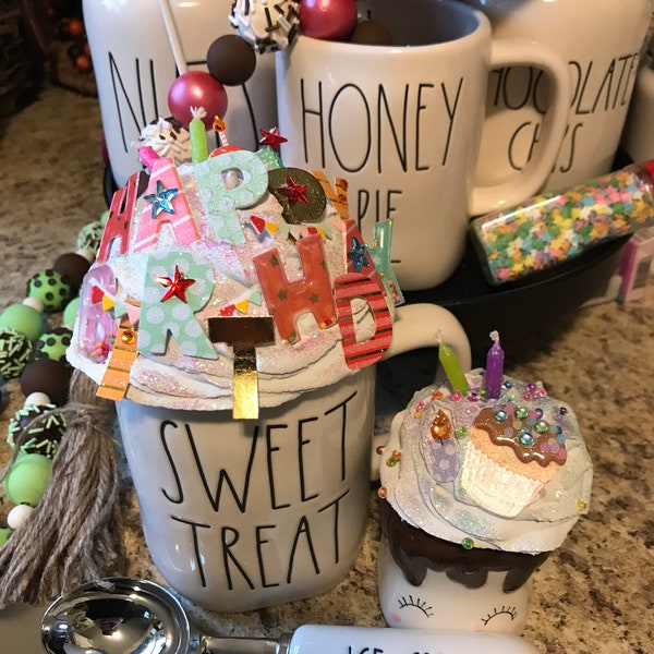 Rae Dunn Happy Birthday Mug - Etsy