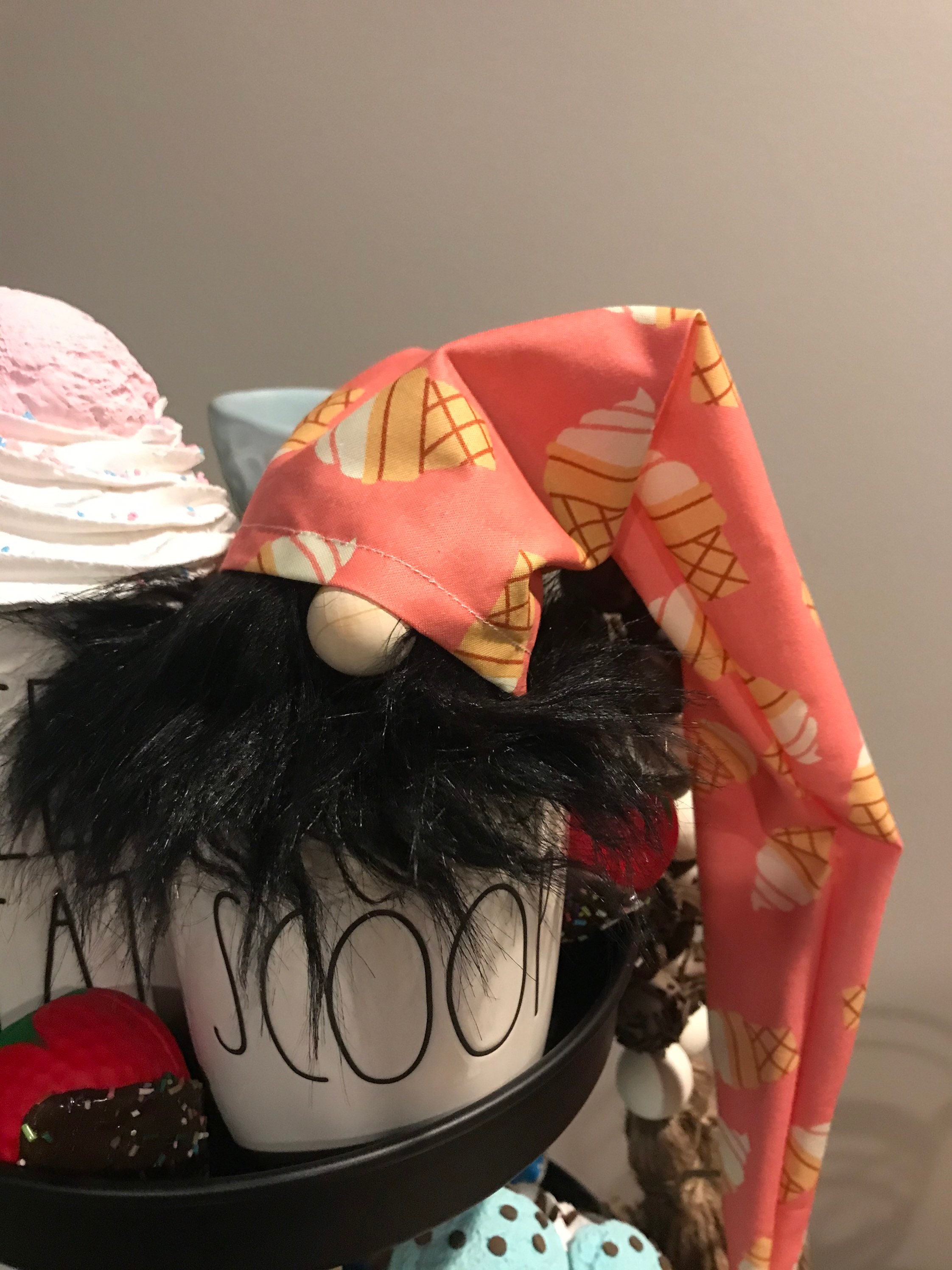 Ice Cream Scoops Mini Gnome Hats-HAT ONLY-for mini gnome base. | Etsy