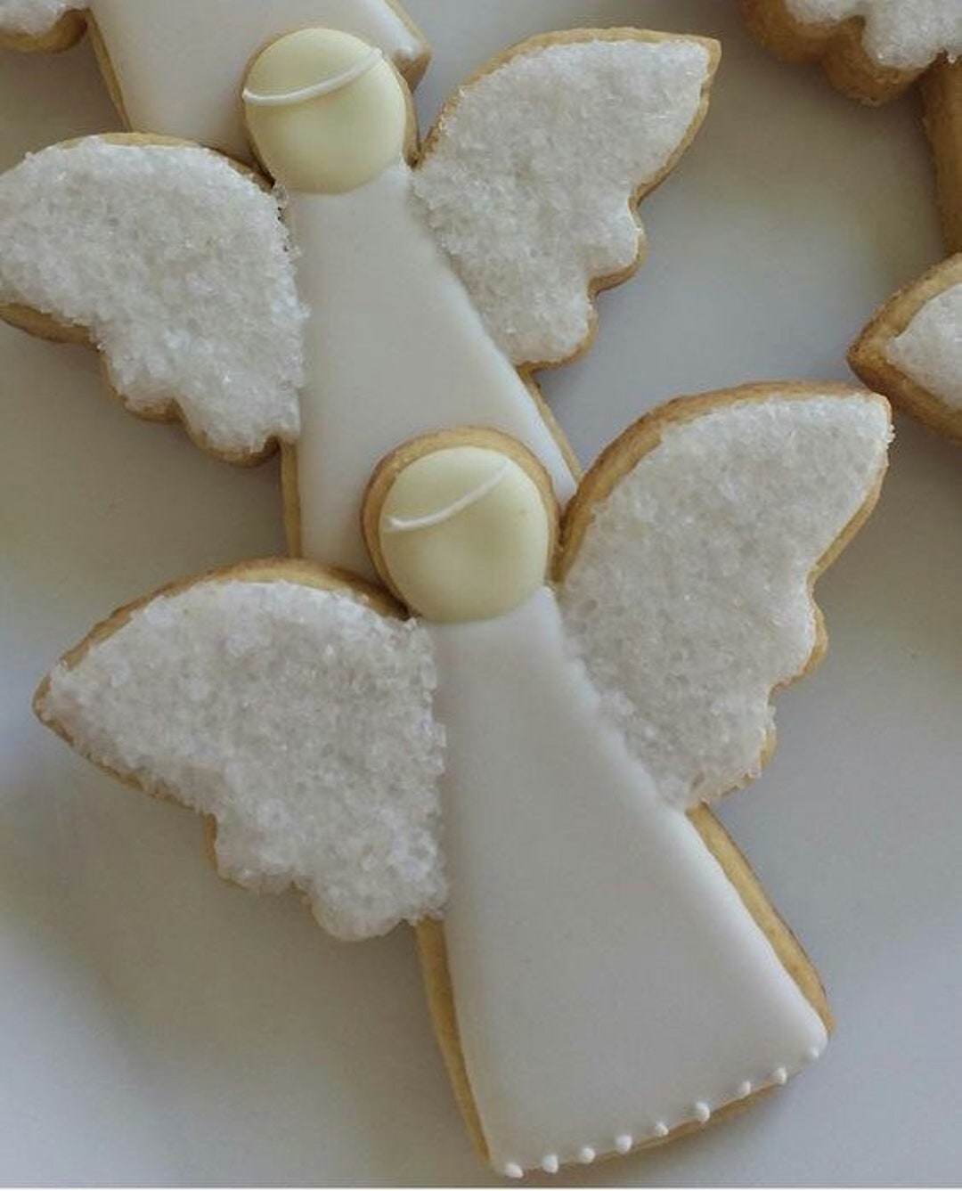 Holiday Angel Sugar Cookie Christmas Sparkling Iced Decorated Cookies ...